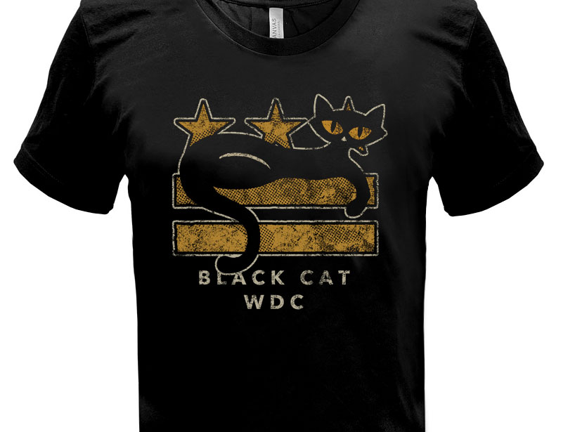 Black Cat "Cat Flag" T shirt By Rob Myers