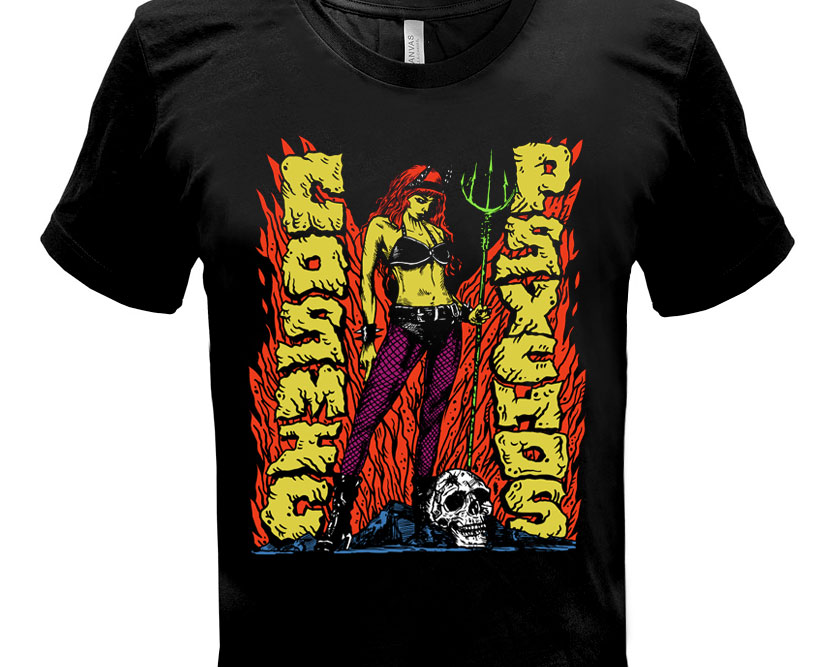 Cosmic Psychos T shirt By Evil Jay. Limited to 300.