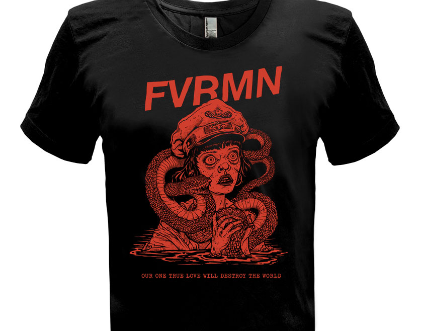 FVRMN (Fever Moon) T shirt By Evil Jay. Limited to 100 Prints.