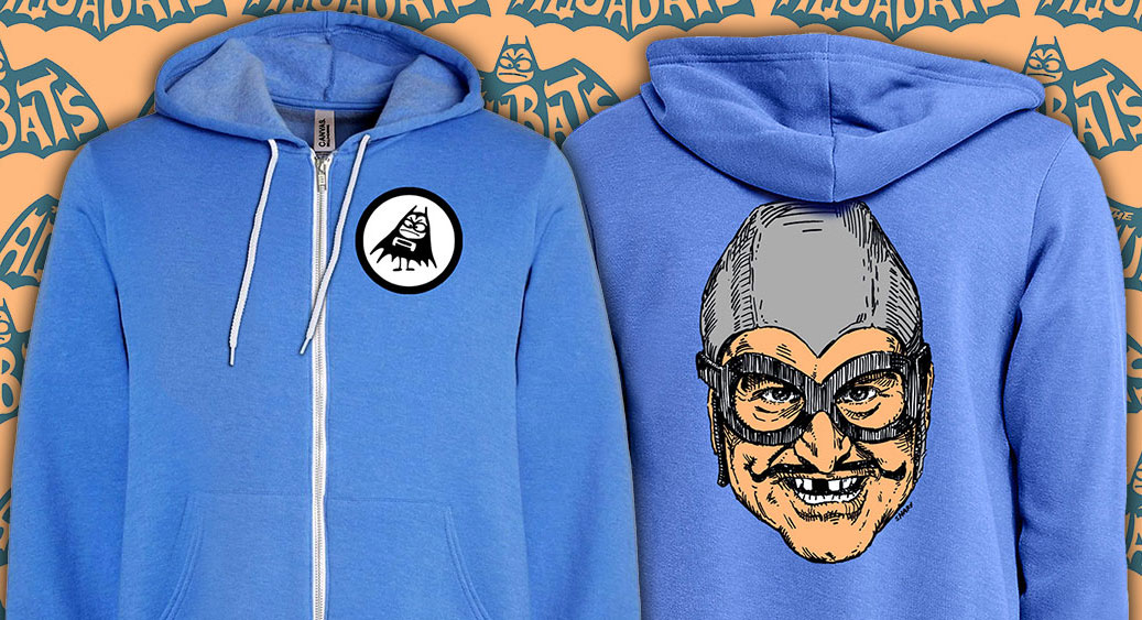 Official Aquabats Bat Commander Hoodie By Chris Shary. Limited to 150.