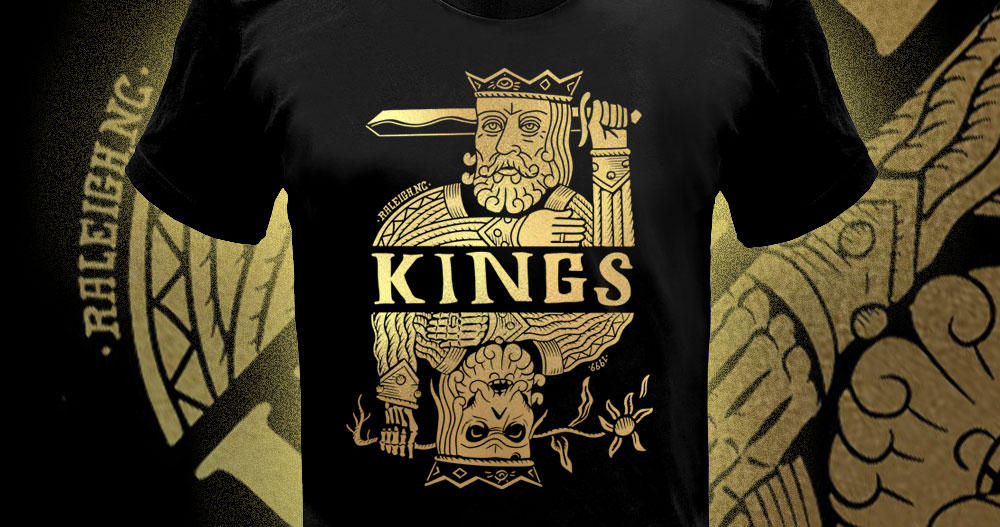 Kings (Raleigh) T-shirt By David Eichenberger. Limited to 300 prints.