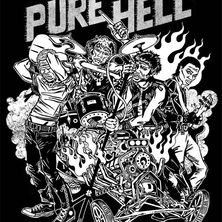 Pure Hell T shirt By Raeghan Buchanan. Limited to 300 Prints.