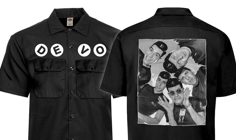 Official DEVO Work Shirt. Photo By Tony Lewis. Limited to 100.