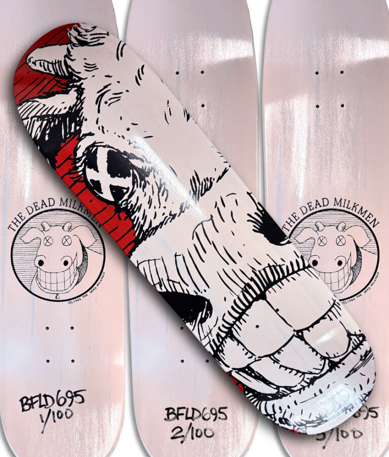 Dead Milkmen "Old Cow, New Cow" Skate Deck. Limited to 100